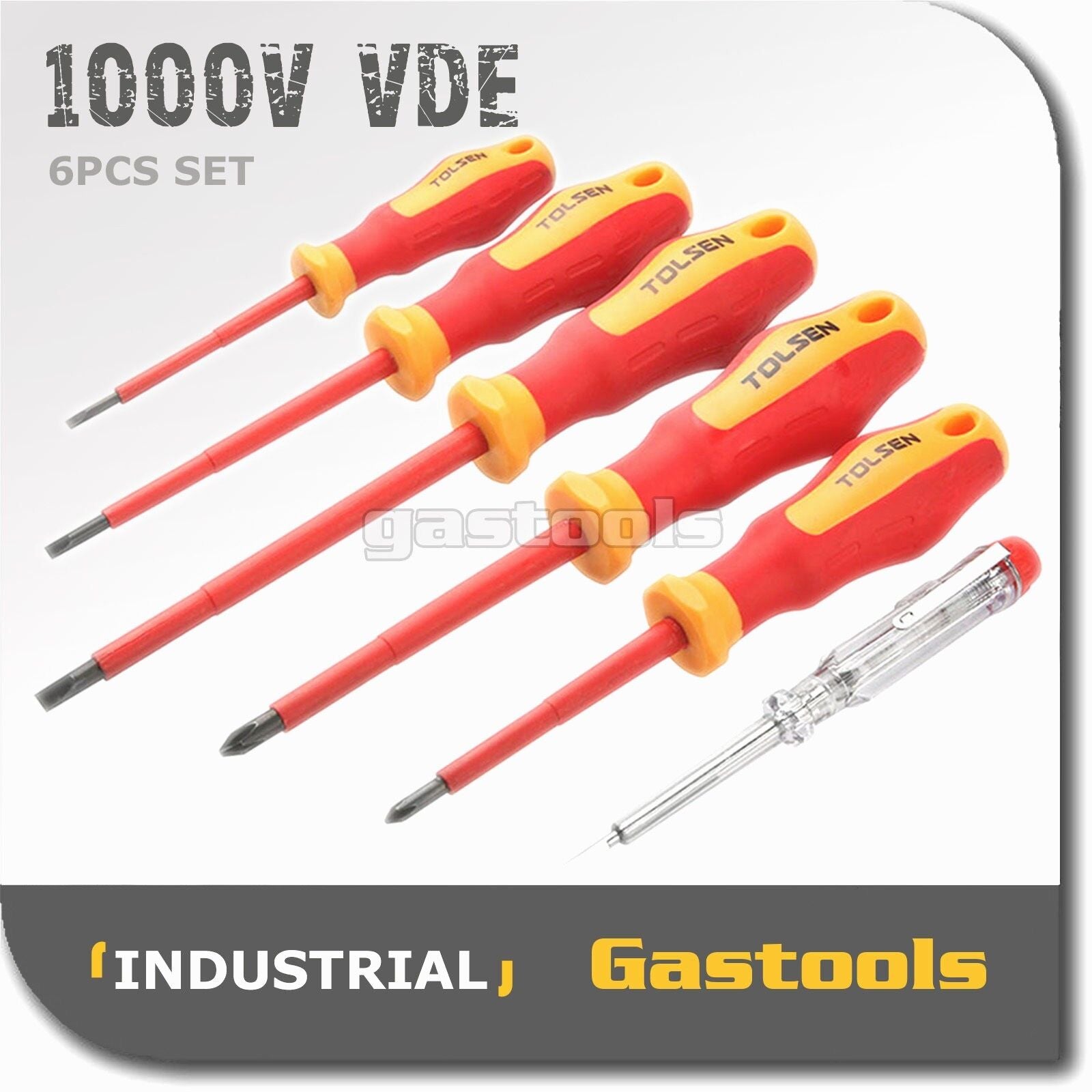 6 PCS VDE ELECTRICIANS SCREWDRIVER SET 1000V AC Electrical Insulated K